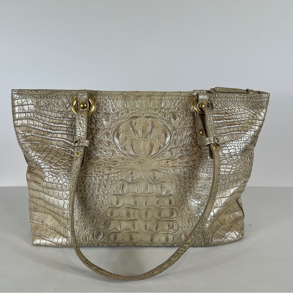 Brahmin | Bags | Brahmin Medium Asher Melbourne Clay Tote Cream Gold ...